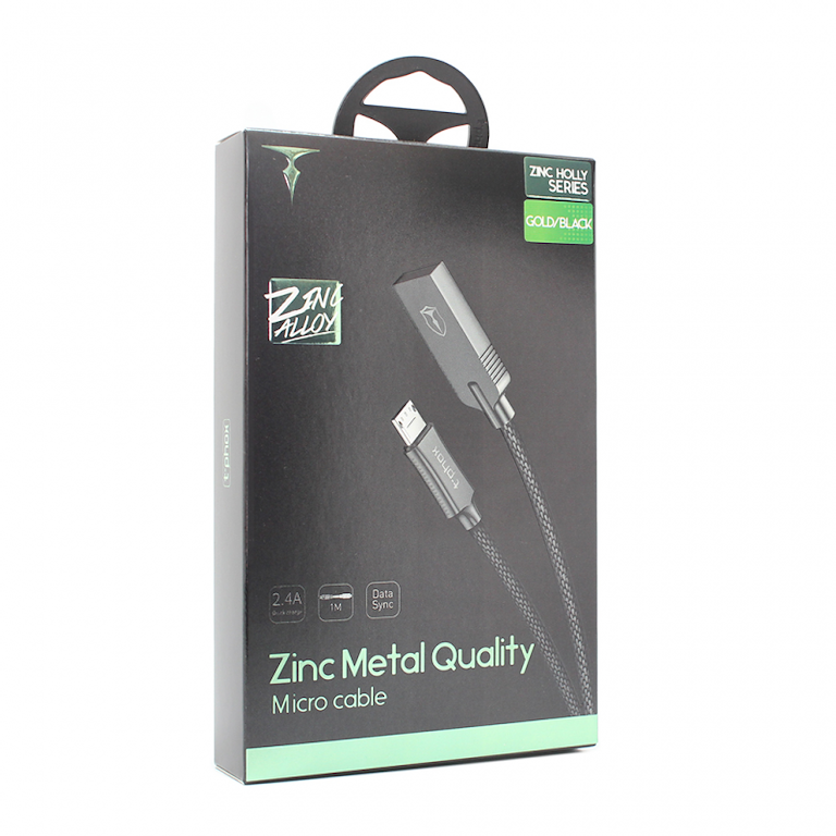 Data kabl T-phox T-L809 Zinc Holly micro USB zlatni 1m