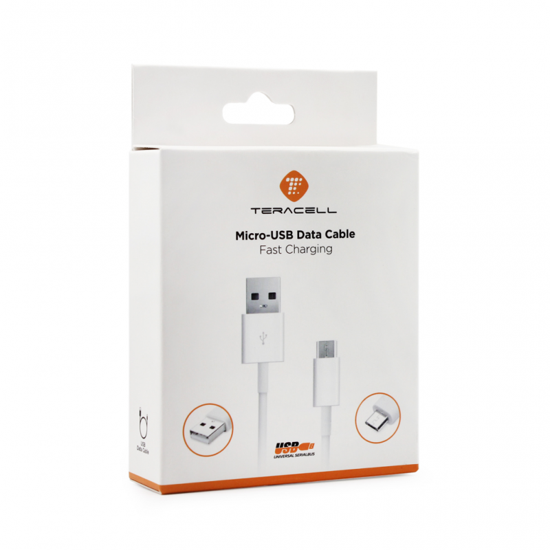 Data kabl Teracell Plus 2.4A micro USB crni 1.2m