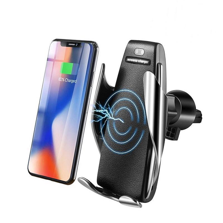 Auto stalak Wireless S5 sa holderom crni