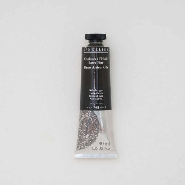 Sennelier Extra-fine Oil colour Tube 40 ml - 1,35 fl oz S1 - Carbon black