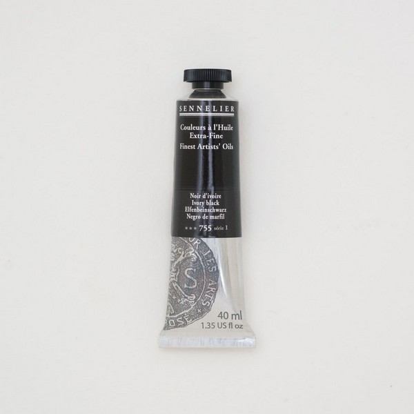 Sennelier Extra-fine Oil colour Tube 40 ml - 1,35 fl oz S1 - Ivory black