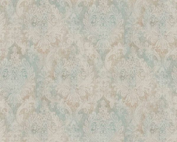 A.S. Création Wallpaper «Baroque, Blue, Green, Metallic» 377854