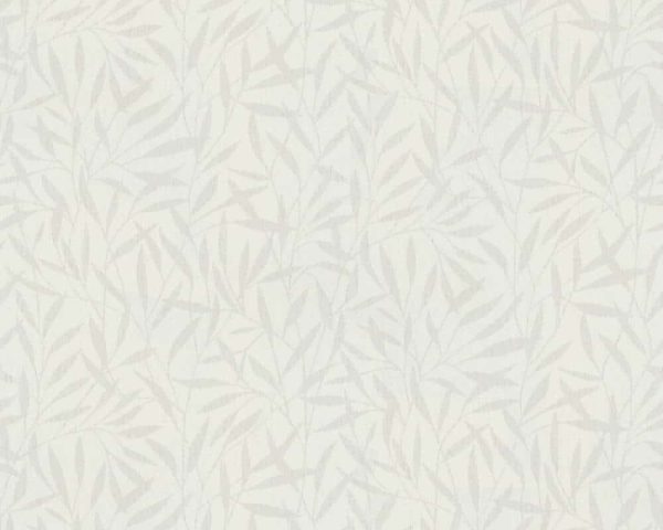 A.S. Création Wallpaper «Floral, Grey, Metallic, White» 376312