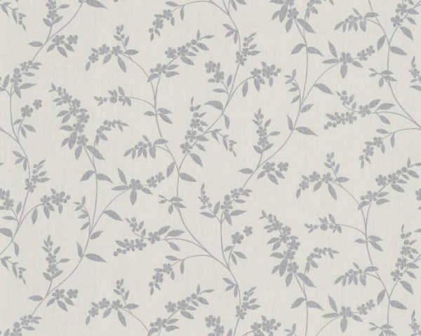 A.S. Création Wallpaper «Floral, Grey, Metallic» 376323