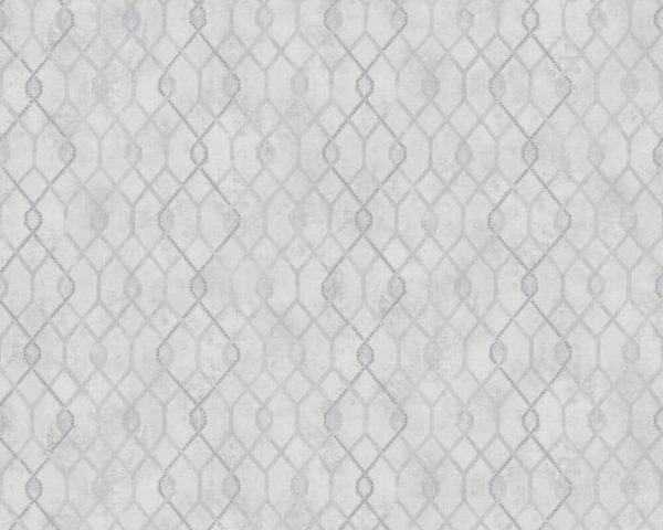 A.S. Création Wallpaper «Graphics, Grey, Metallic, White» 377875