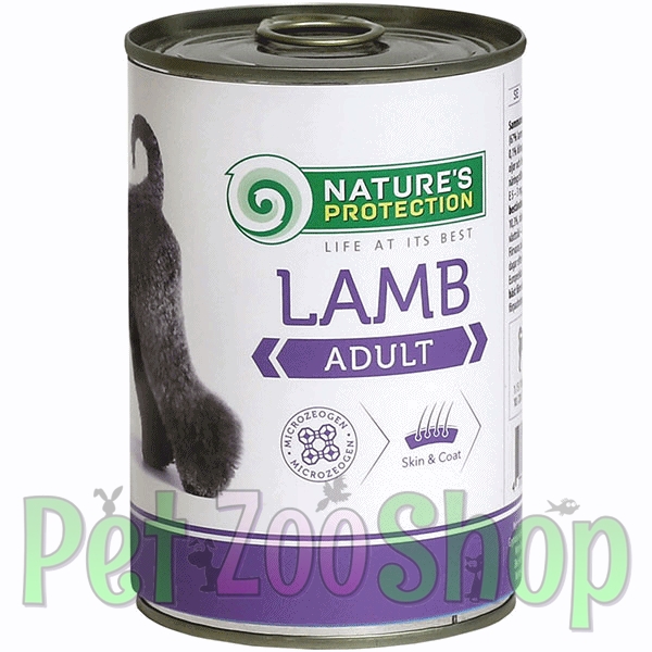 Nature’s Protection Konzerva hrana za odrasle pse Lamb Jagnjetina 400g