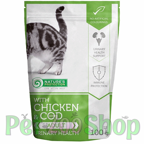 Nature’s Protection Sos za mačke koje imaju problema sa urinarnim traktom, piletina i bakala 100g