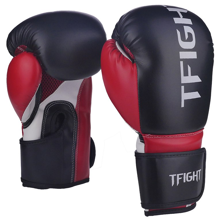 TFIGHT PROTEKT BOXING GLOVES BLACK/RED – RUKAVICE ZA BOKS