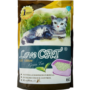 LOVE CAT tofu posip za mace 6L zeleni čaj