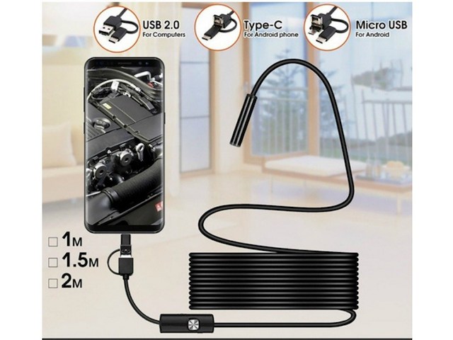 USB kamera endoskop-android / PC - 2 metra