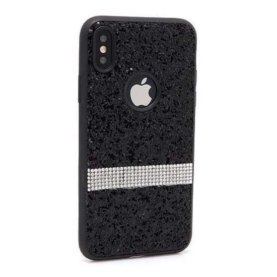 Futrola Glittering Stripe za Iphone X crna