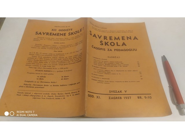 SAVREMENA ŠKOLA 9 - 10 / 1937