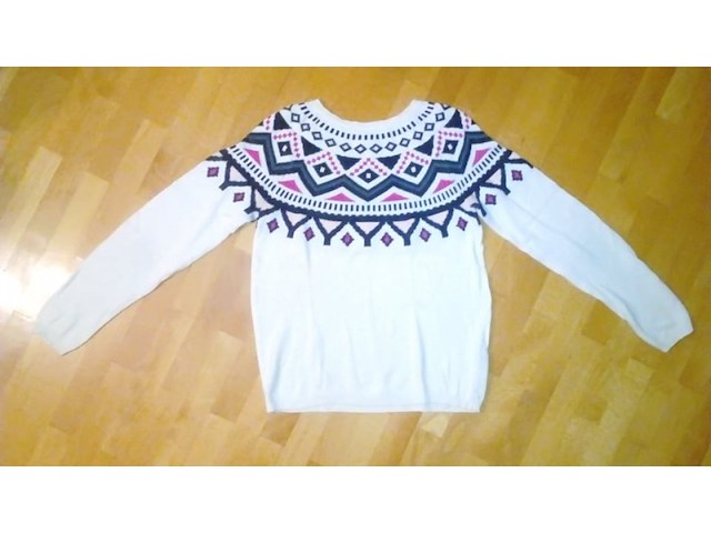 džemper bele boje marke Logg by H&;;;M sa šarom