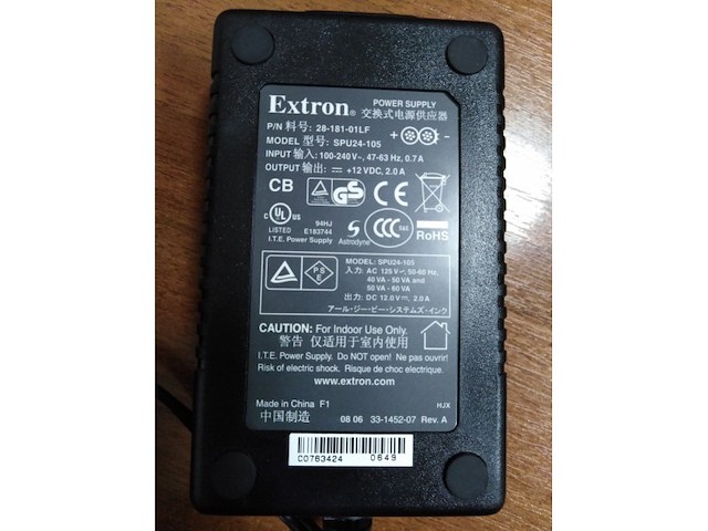 AC Adapter Extron 12V 2A