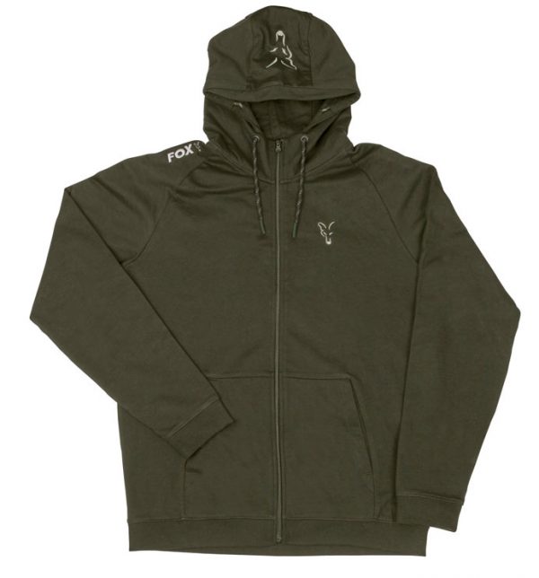 FOX Green&Silver hoodie ZippedLightWeight