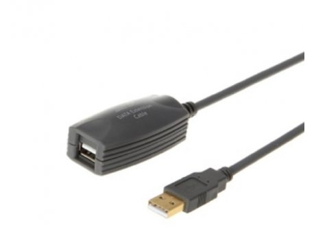 E-GREEN Kabl sa pojačivačem USB A - USB A M/F 5m crni