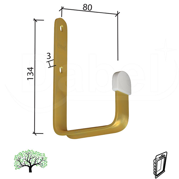 Kuka za kaput V10 ZnŽ 134x80x3mm