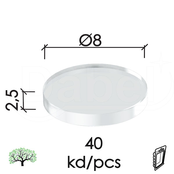 Odbojnik samol. za nameštaj UH1 Trans fi8x2,5mm (40kom)