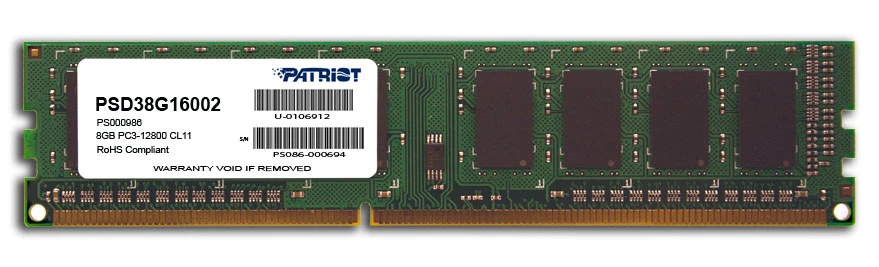 Patriot DDR3 8GB 1600MHz Signature PSD38G16002 memorija za desktop