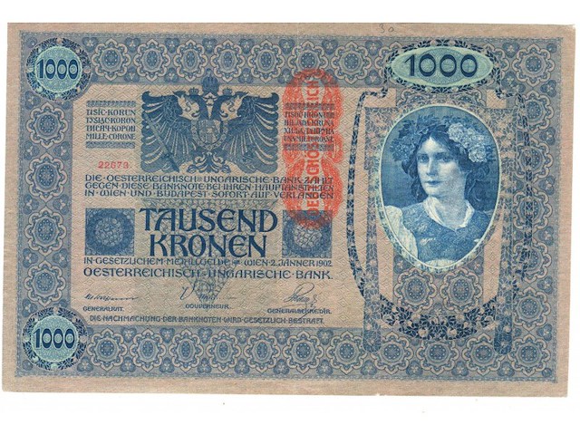 Austrija 1000 kronen 1902