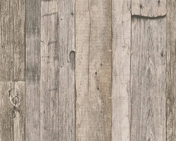 A.S. Création Wallpaper «Wood, Cottage, Beige, Black, Cream» 959312