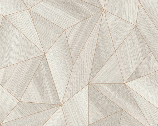 Daniel Hechter Wallpaper «Wood, 3D, Copper, Grey, Metallic» 361332