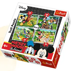Trefl Trefl puzzle 4u1 - Playing in the park/ Disney standard characters (34261)