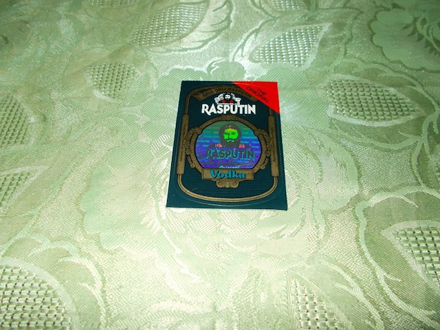 Rasputin Vodka - stara nalepnica sa hologramom