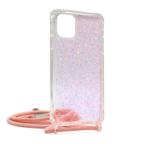 Futrola Shiny with strap za Iphone 11 roze