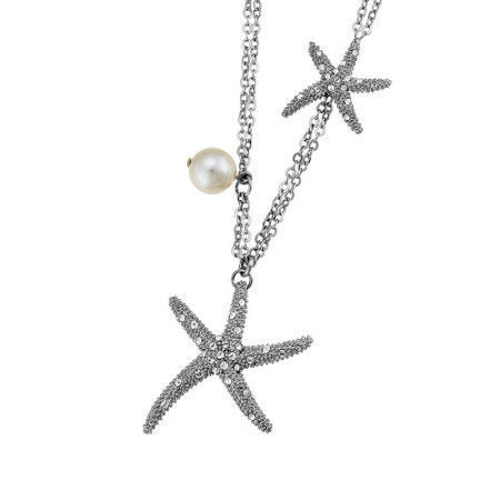 Ženski oliver weber starfish crystal lančić sa swarovski belim kristalnim priveskom ( 11074r )