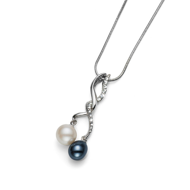 Ženski oliver weber composition crystal lančić sa plavim swarovski perla priveskom ( 11078 )