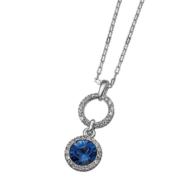 Ženski oliver weber more sapphire lančić sa swarovski plavim kristalnim priveskom ( 11148.206 )