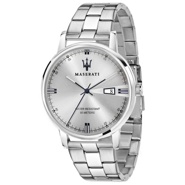 Muški maserati classe datum srebrni elegantni ručni sat sa metalnim kaišem ( r8853130001 )