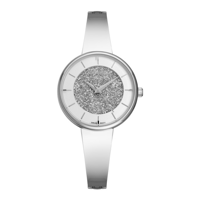 Ženski adriatica essence srebrni beli elegantni ručni sat sa srebrnim metalnim kaišem ( a3718.5113q )