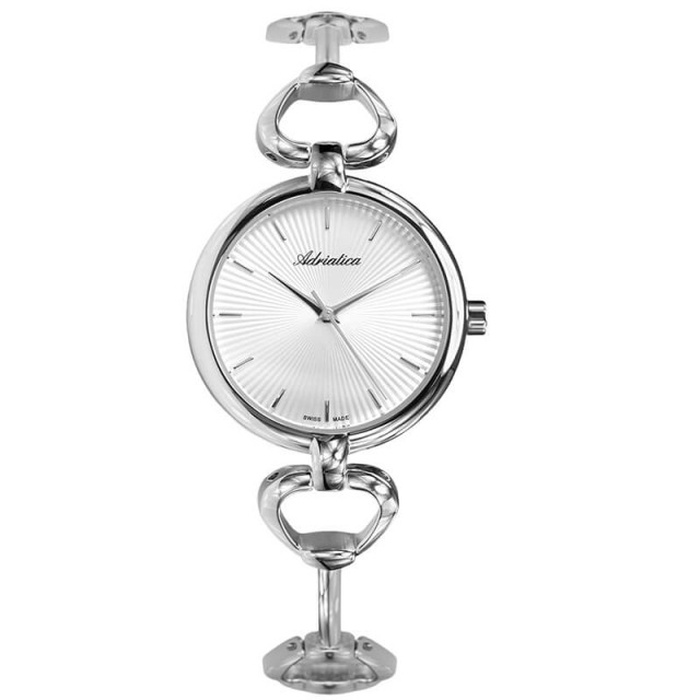Ženski adriatica essence beli srebrni elegantni ručni sat sa srebrnim metalnim kaišem ( a3463.5113q )