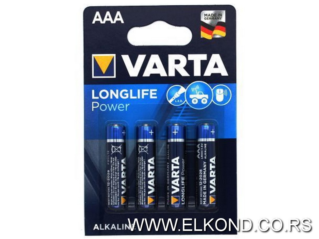 BATERIJA VARTA AAA 1.5V LONGLIFE Power