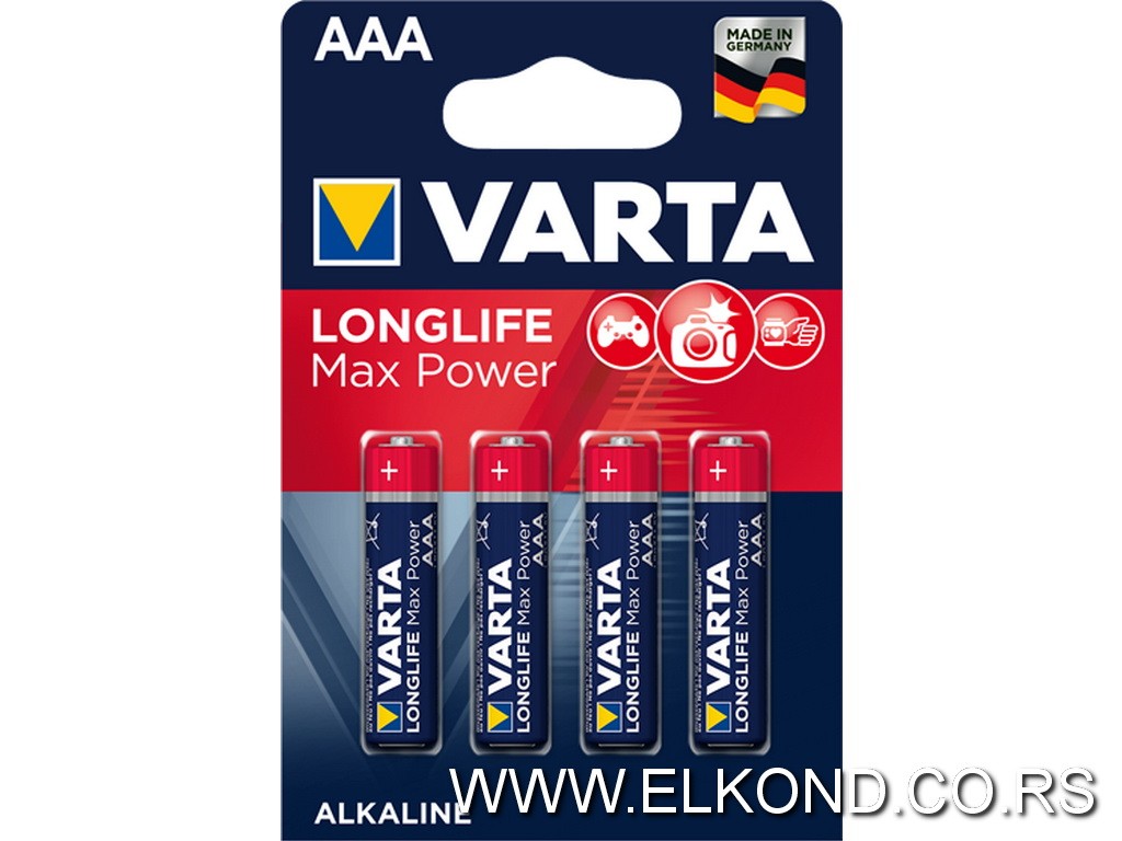 BATERIJA VARTA AAA 1.5V LONGLIFE Max Power