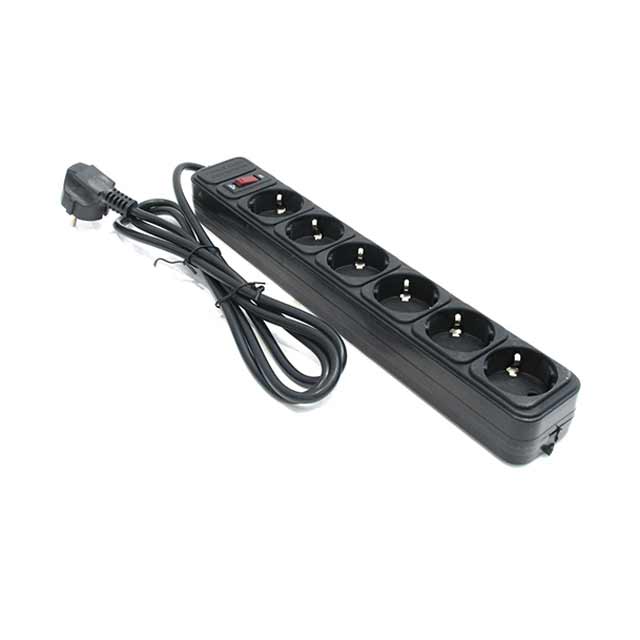 Gembird Power Cube surge protector, 6 sockets, (3x1.5mm) 3500W, 4.5m, black | SPG6-B-15C