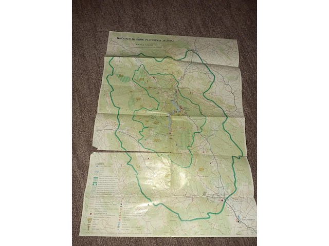 Stara mapa Nacionalnog parka Plitvicka jezera