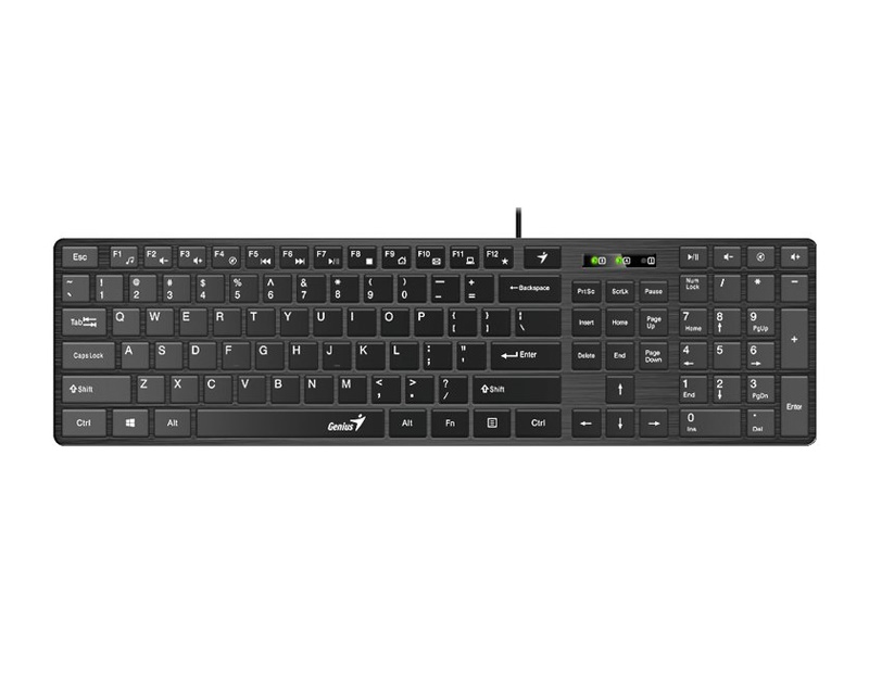 GENIUS SlimStar 126 USB US crna tastatura