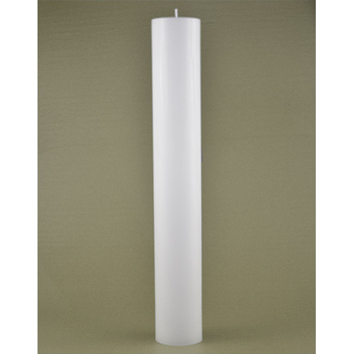 Skandinavska sveća valjak 6x40 cm Saten bela - 1 kom