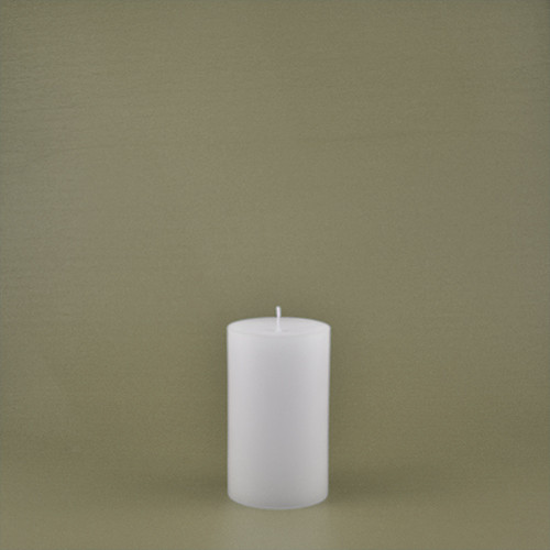 Skandinavska sveća valjak 7x12 cm Saten bela - 1 kom