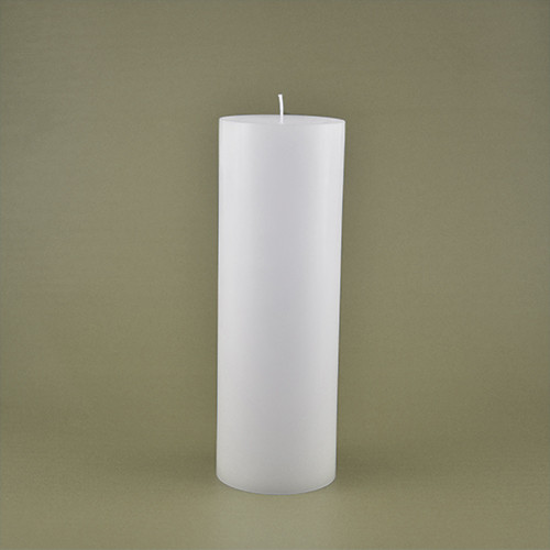 Skandinavska sveća valjak 8,5x25 cm Saten bela - 1 kom