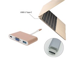 ADAPTER USB C 3.1 - VGA+USB 3.0