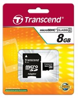 MICRO CARD + ADAPTER 8GB TRANSCEND