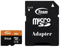 MICRO CARD + ADAPTER 64Gb UHS TeamGroup