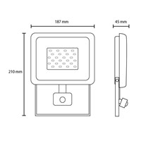 REFLEKTOR LED 220V 30W sa PIR senzorom