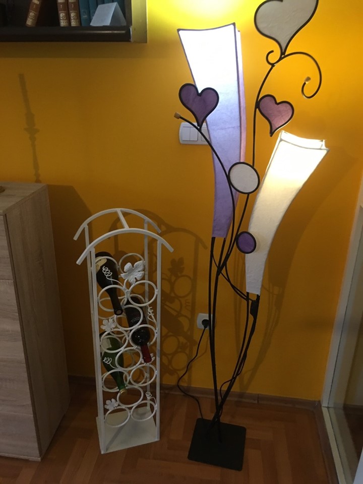 Podna lampa Mia srce 160cm