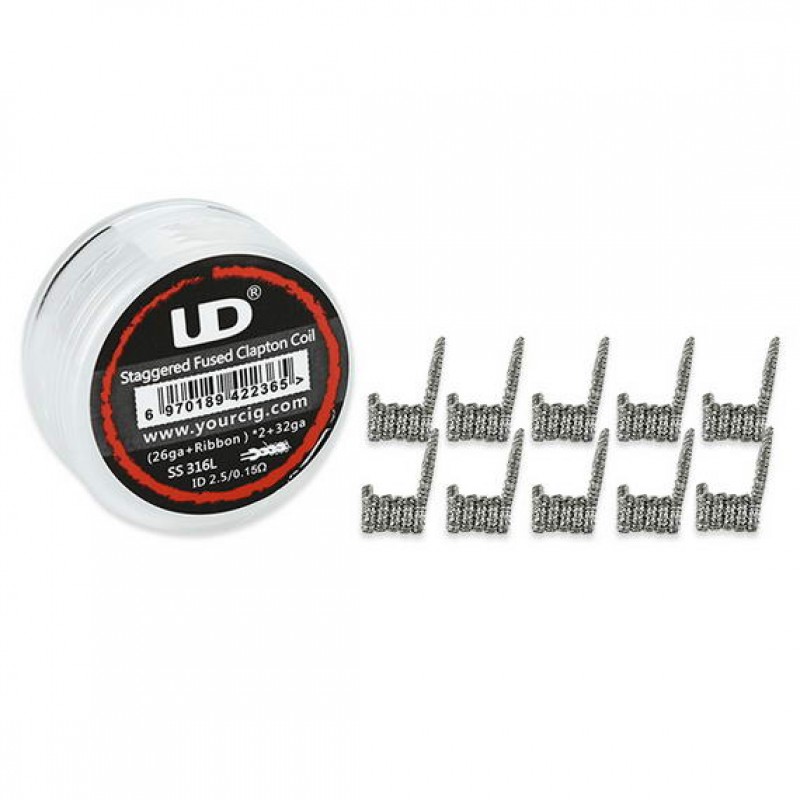 UD STAGGERED FUSED CLAPTON SS316L (10KOM)