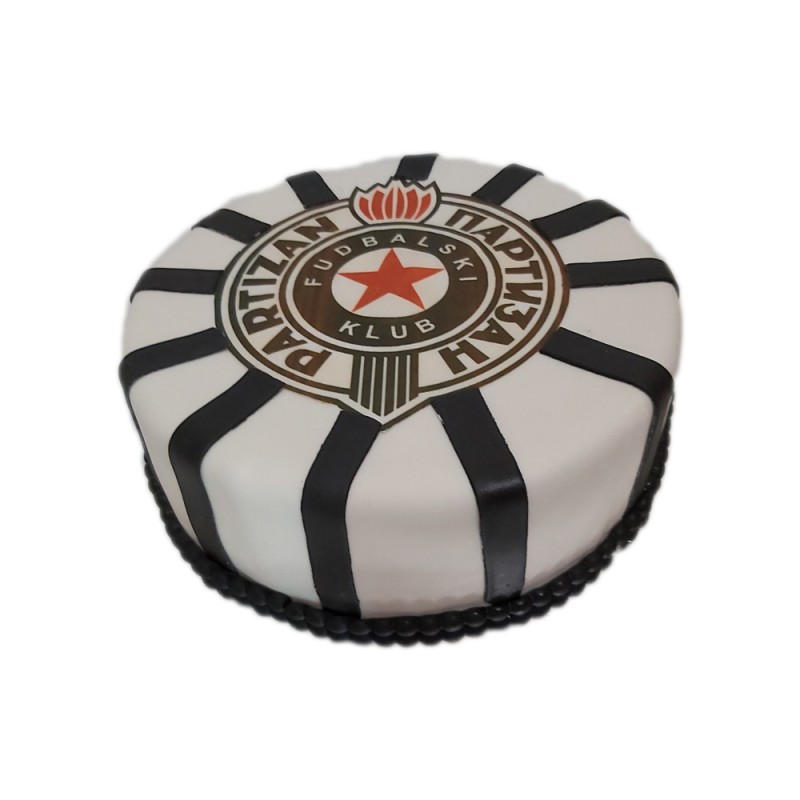 Okrugla torta sa grbom Partizana